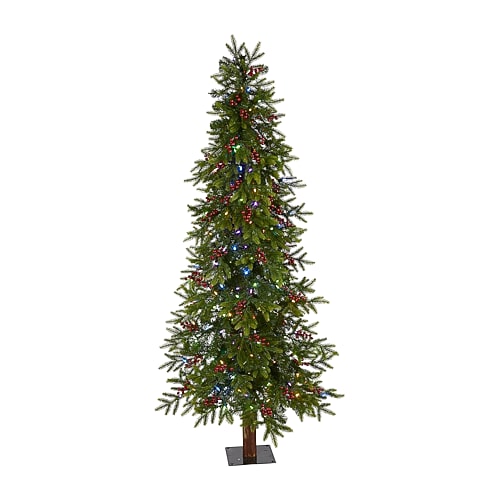 Click here for Nearly Natural 6 Foot Fir With Berries And 415 Ben... prices