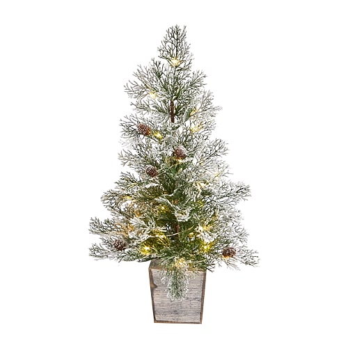 Click here for Nearly Natural 2 Foot Frosted Fir With Pinecones I... prices