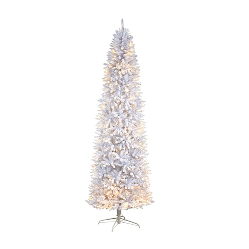 Click here for Nearly Natural 9 Foot Slim White Fir Pre-Lit Chris... prices