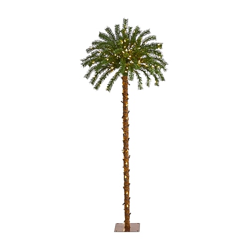 Click here for Nearly Natural 5 Foot Christmas Palm With 150 Warm... prices