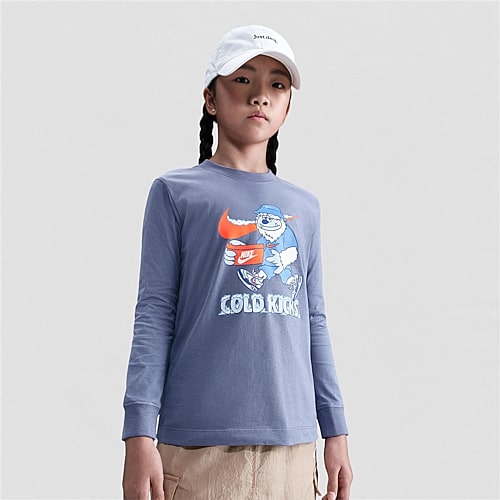 Click here for Nike Girls Sportswear Printed Long-Sleeve T-Shirt... prices