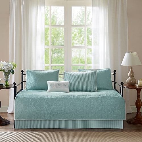 Click here for Madison Park Peyton Quilt Set  Daybed - Blue prices