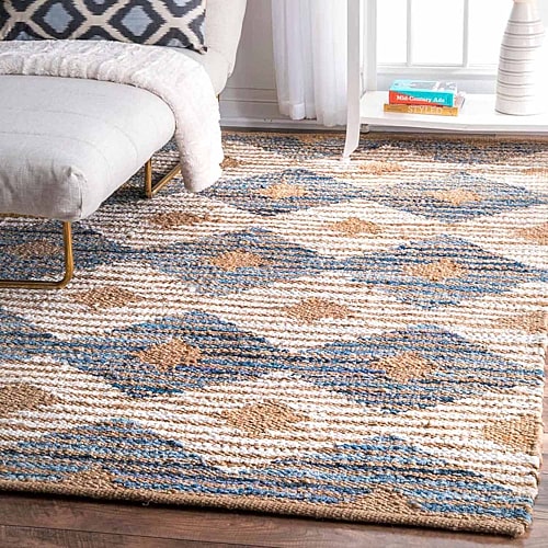 Click here for nuLoom Hand Braided Marla Denim And Jute DiamondsR... prices