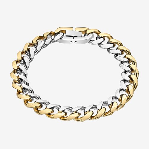 Click here for Mens Stainless Steel 9 Inch Solid Curb Chain Brace... prices