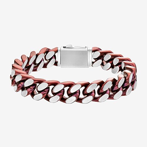 Click here for Mens Stainless Steel Solid Curb Chain Bracelet  On... prices