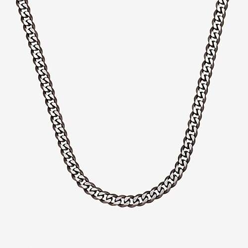 Click here for Stainless Steel Solid Curb Chain Necklace  One Siz... prices