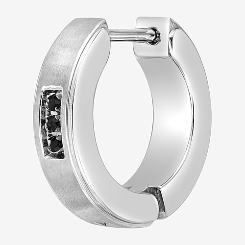 Click here for Mens Black Cubic Zirconia Stainless Steel 14mm Sin... prices