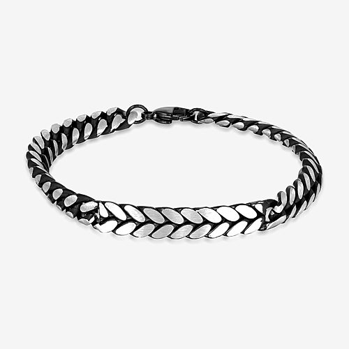 Click here for Mens Stainless Steel 8 1/2 Inch Solid Curb Id Brac... prices