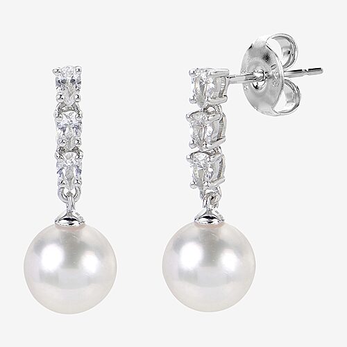 Click here for Womens White Cultured Freshwater Pearl Sterling Si... prices