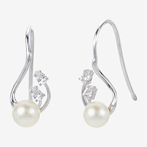 Click here for Womens White Cultured Freshwater Pearl Sterling Si... prices