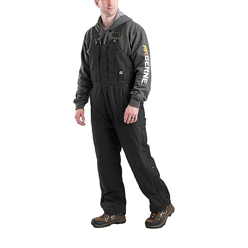 Click here for Berne Highland Washed Insulated Bibs Short Mens Wo... prices