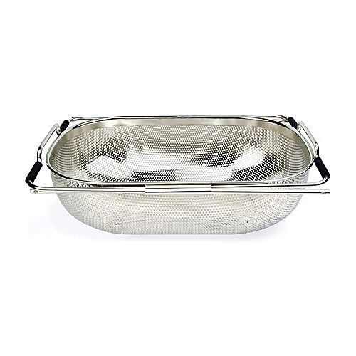Rsvp International Endurance Pierced Stainless Steel In-Sink Drainer - Gray