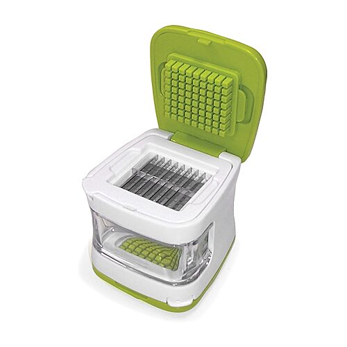 Rsvp International 5 Piece Plastic and Stainless Steel 2.8x2.8 Garlic Cube - Green