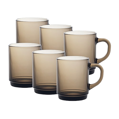 Click here for Duralex Versailles 6-pc. 8oz. Coffee Mug Set  One... prices
