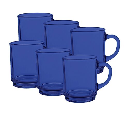 Duralex Versailles 6-pc. 8oz. Coffee Mug Set  One Size  Blue