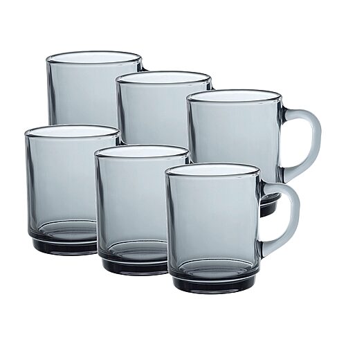 Duralex Versailles 6-pc. 8oz. Coffee Mug Set  One Size  Gray