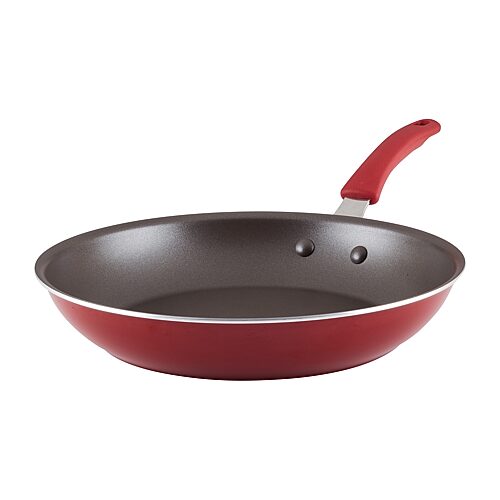 Rachael Ray Cook + Create Aluminum Nonstick Frying Pan  12.5 - Red