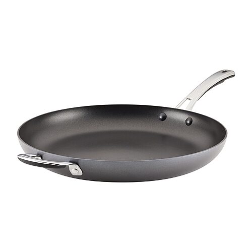 Rachael Ray Cook + Create Hard Anodized Nonstick Frying Pan with Helper Handle  14 - Black