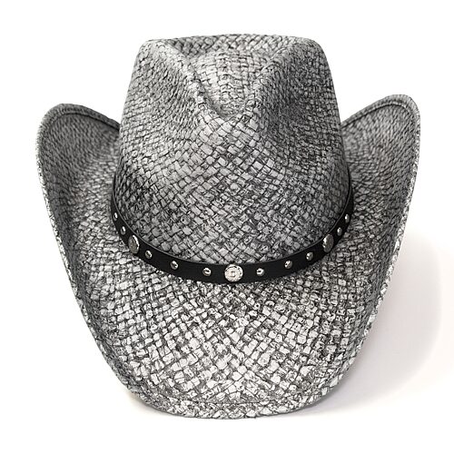 Click here for Western Express Gray Straw Pinch Front Mens Cowboy... prices