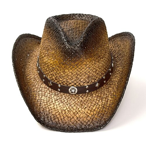 Click here for Western Express Dark Brown Straw Pinch Front Mens... prices