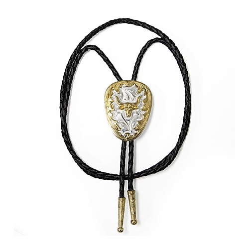 Click here for Western Express Long Horn On German Silver Tie  On... prices