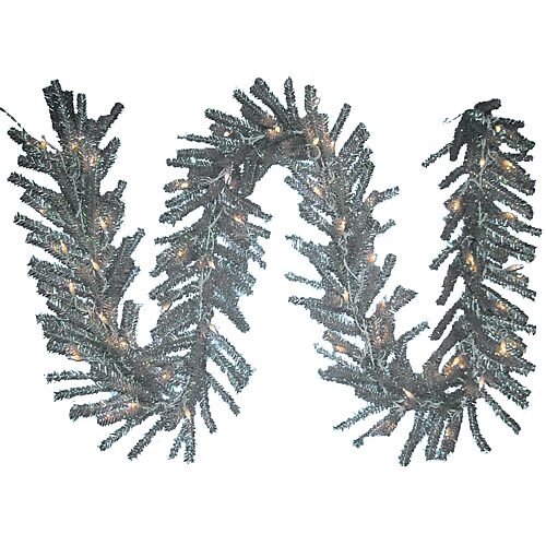 Click here for Kurt Adler 9 Ft. Pre-Lit Silver Ice Garland  One S... prices