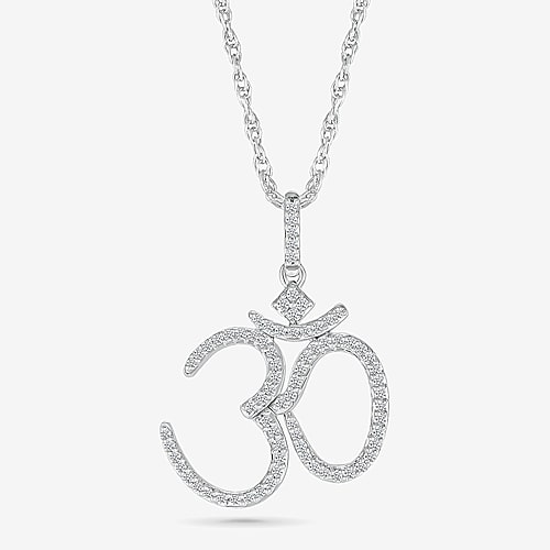 Click here for Ohm Symbol Womens 1/4 CT. T.W. Natural White Diamo... prices