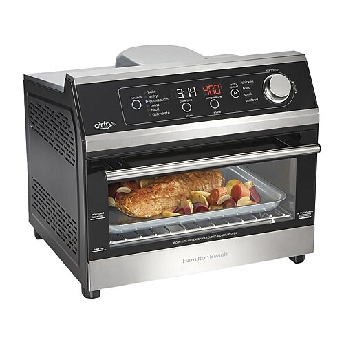 Hamilton Beach Digital Air Fryer 6 Slice Toaster Oven  One Size  Black