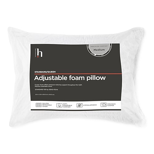 Click here for Home Expressions Adjustable Foam Pillow  One Size... prices