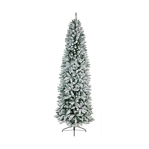 Click here for Nearly Natural Slim Faux Flocked Fir Christmas Tre... prices