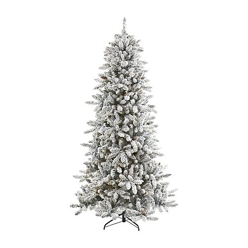 Click here for Nearly Natural Livingston Faux Flocked Fir Christm... prices