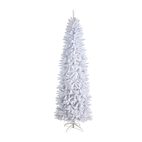 Click here for Nearly Natural Slim White Faux Fir Christmas Tree... prices
