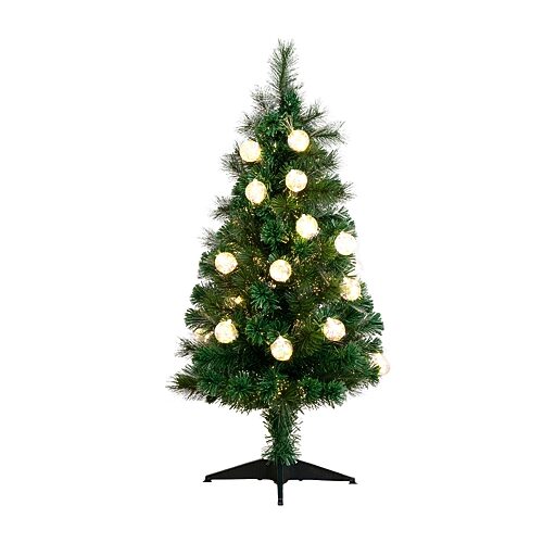 Click here for Nearly Natural Fiber Optic Faux 4 Foot Pre-Lit Pin... prices