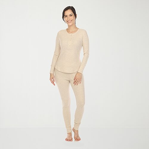 Click here for White Mark Womens Waffle Long Sleeve 2-pc. Pajama... prices
