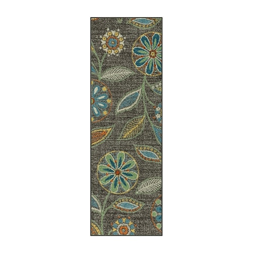 Click here for Maples Modern Floral Collection Washable Skid Resi... prices