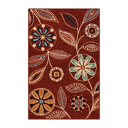 Click here for Maples Modern Floral Collection Washable Skid Resi... prices