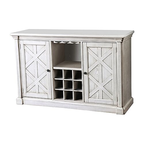 Click here for 2 Door Server with Wine Racks  One Size  White prices