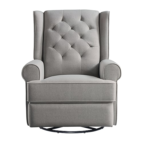Click here for Amelia Swivel Glider Recliner  One Size  Gray prices