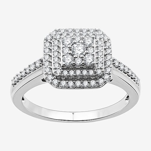 Click here for Womens 1/2 CT. T.W. Lab Grown White Diamond Sterli... prices