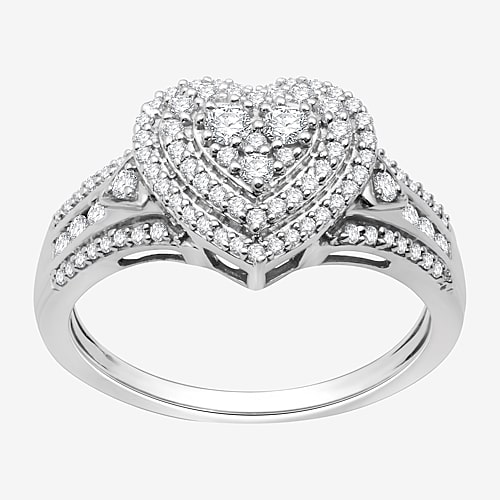 Click here for Womens 1/2 CT. T.W. Lab Grown White Diamond Sterli... prices