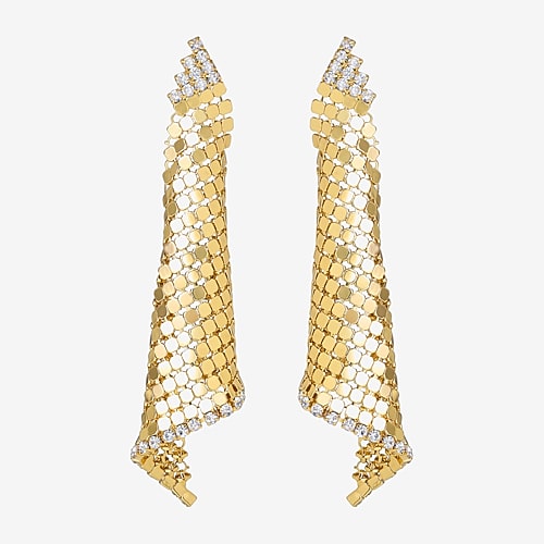 Click here for JS Jessica Simpson Gold Tone Mesh Womens Glass Tri... prices