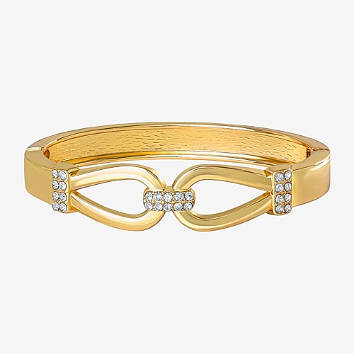Click here for JS Jessica Simpson Gold Tone Hinged Link Womens Gl... prices
