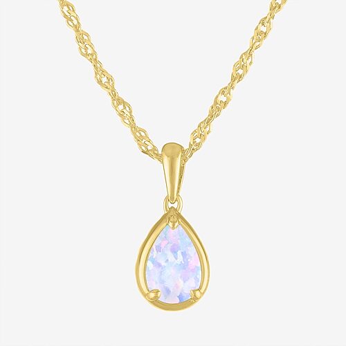 Click here for Womens Lab Created Gemstone 14K Gold Over Silver P... prices