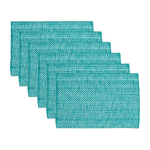 Sweet Home Collection Two Tone 100 Cotton Woven 6-pc. Placemat  One Size  Blue