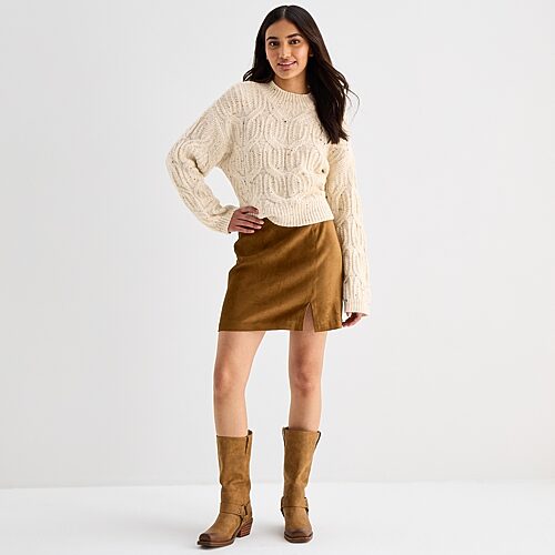 Click here for a.n.a Womens High Rise Pencil Skirt  16  Brown prices