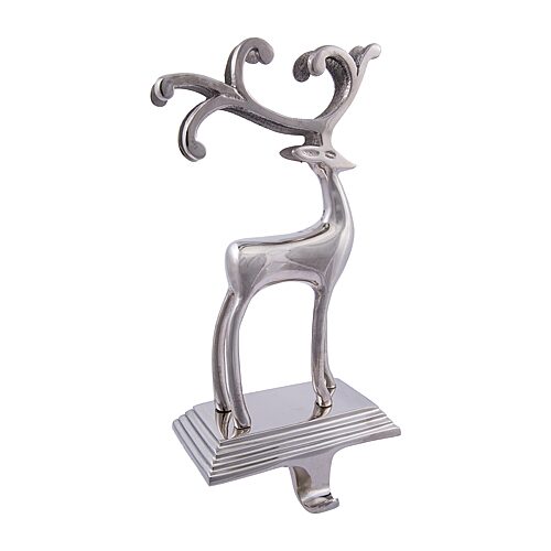 Click here for Kurt Adler Silver Reindeer Stocking Hanger Christm... prices