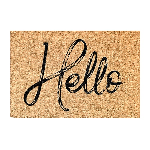 Click here for Calloway Mills Canty Hello Black Outdoor Rectangul... prices