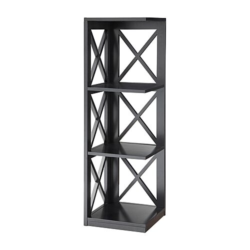 Click here for Oxford 3-Tier Corner Bookcase  One Size  Black prices