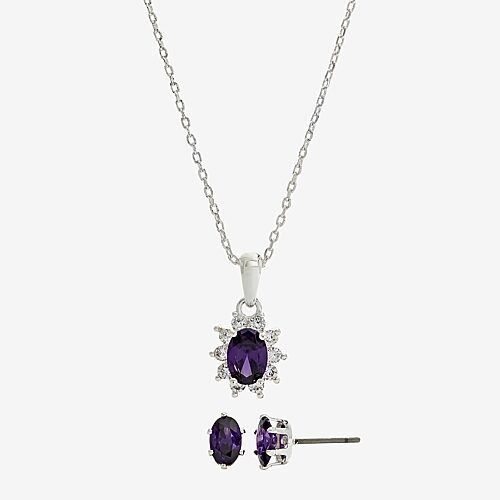 Click here for Sparkle Allure Womens Purple Cubic Zirconia Pure S... prices