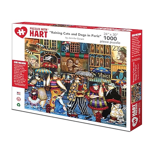 Click here for Hart Puzzles Raining Cats And Dogs In Paris By Jen... prices